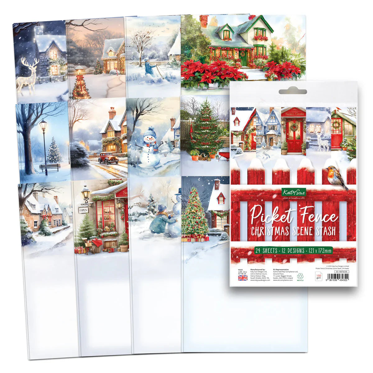 Katy Sue Christmas Garden Picket Fence, Handy Hobby Apron, Pretty Peta ...