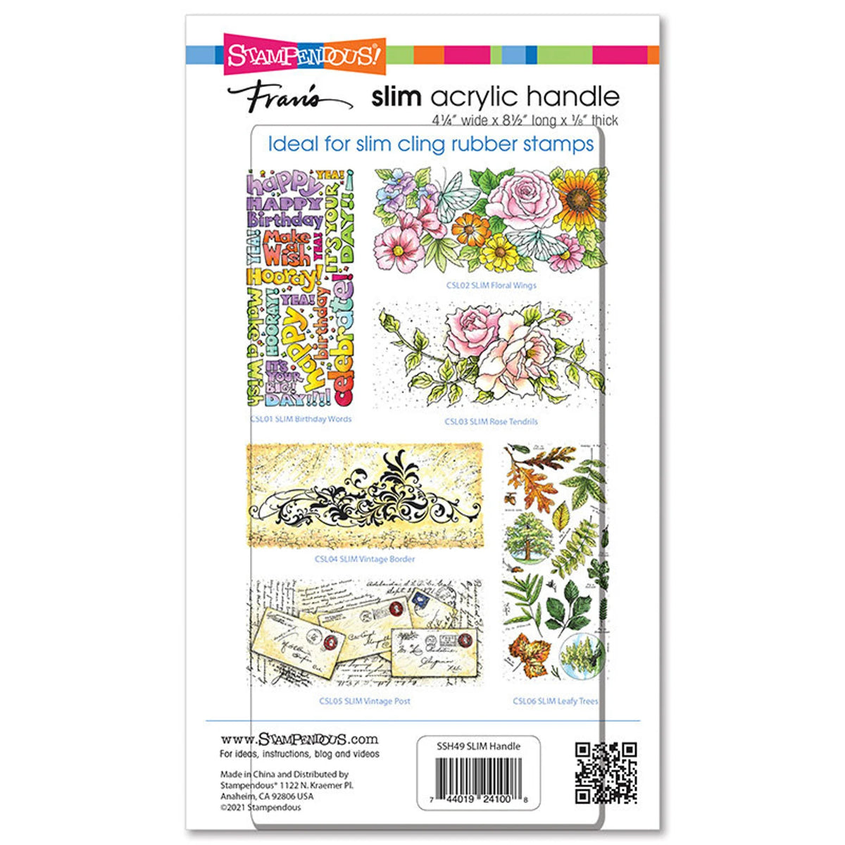 Stampendous Slim Stamp Acrylic Handle – Inspiration Inn Bloom